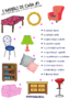 Learn Italian furniture words: vocabulary list part #1